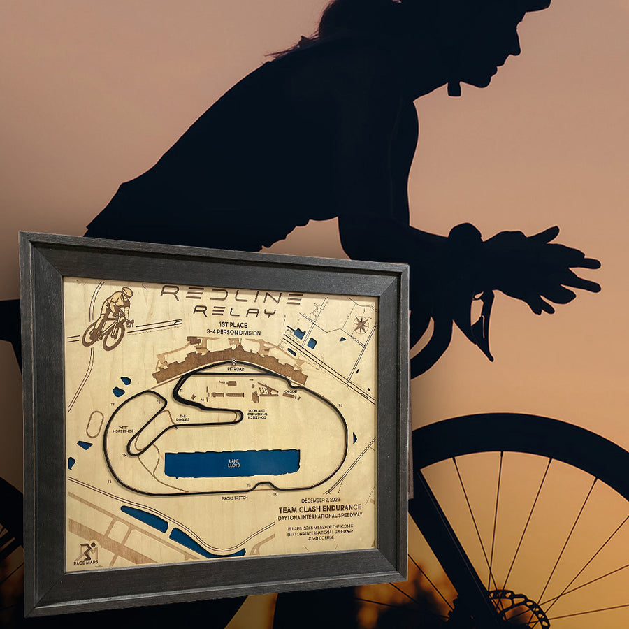 Race Maps | Wooden Map Art | Inspired By Your Journey