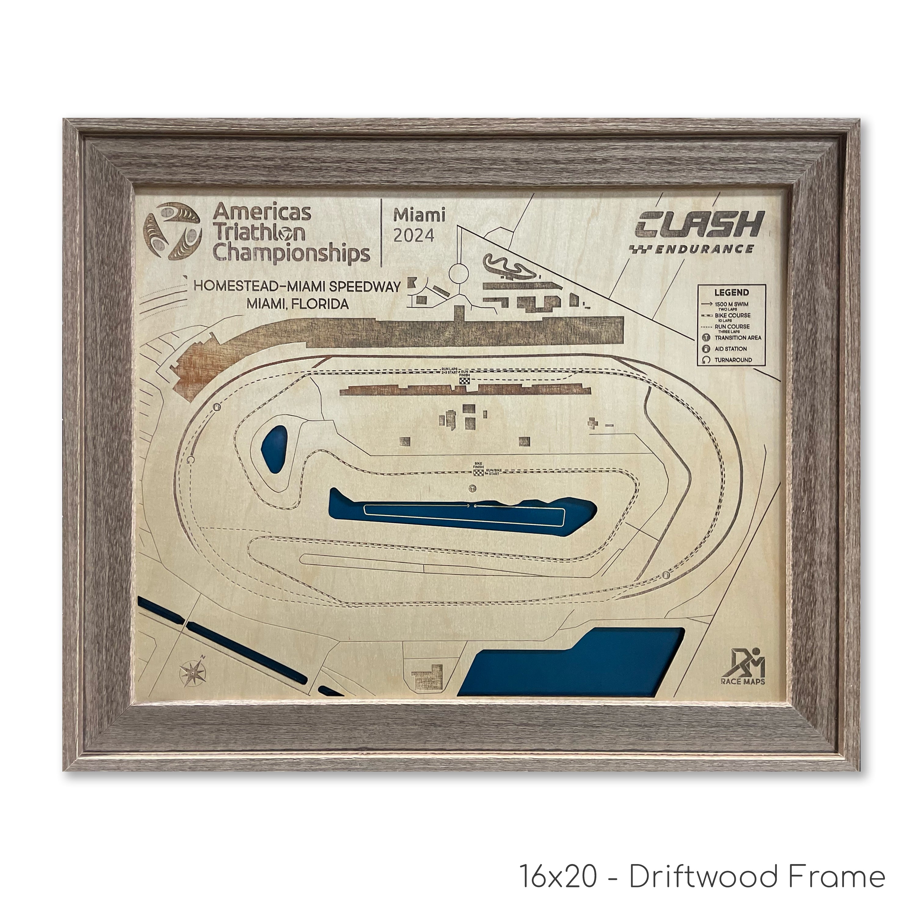 Custom Triathlon Map | Wooden Map Art | Race Maps