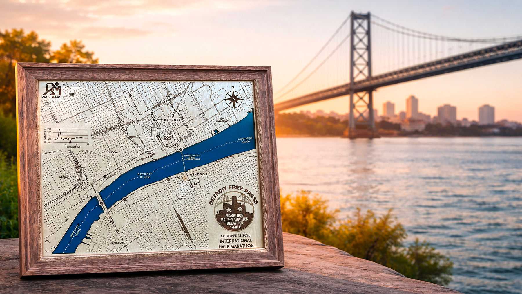 Race Maps | Wooden Map Art | The Art of Endurance