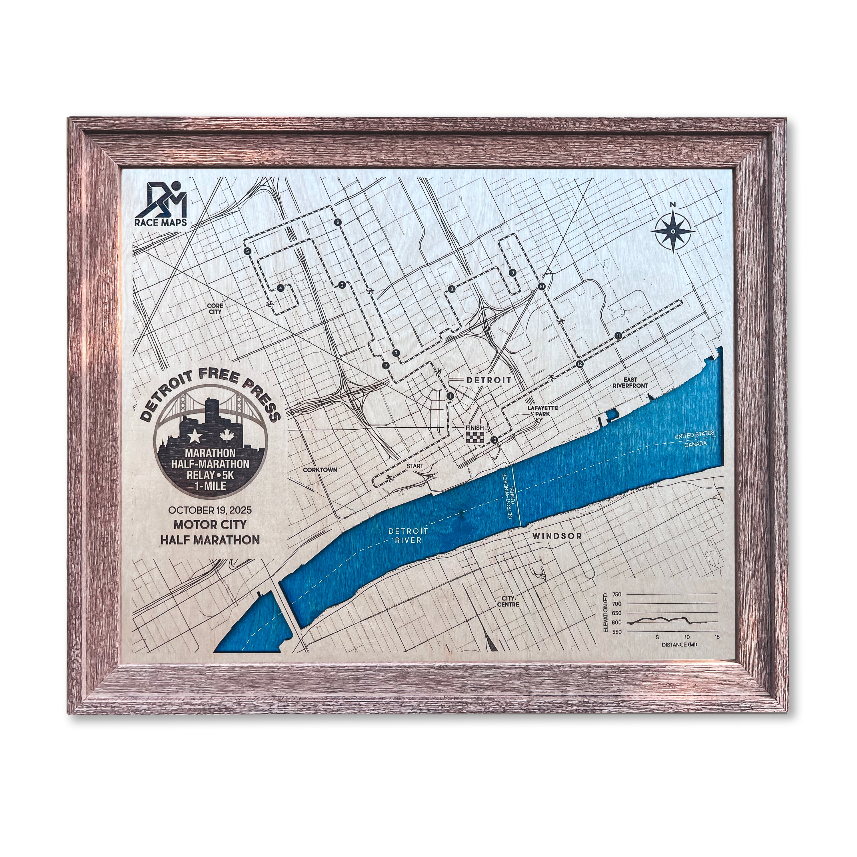 Detroit Free Press Motor City Half Marathon – Race Maps