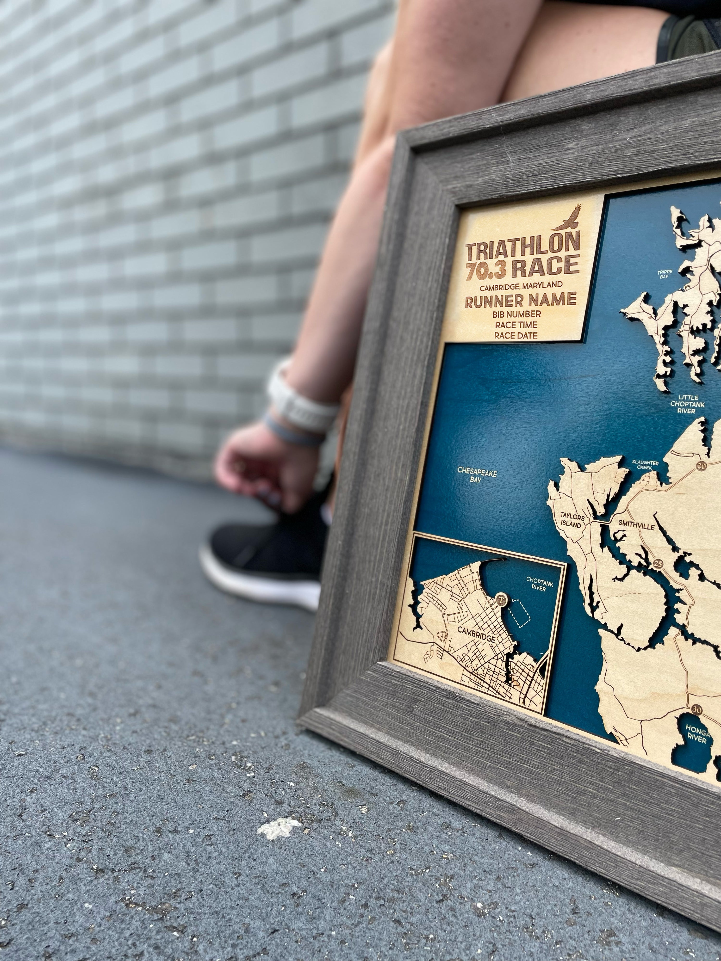 Race Maps | Wooden Map Art | Inspired By Your Journey