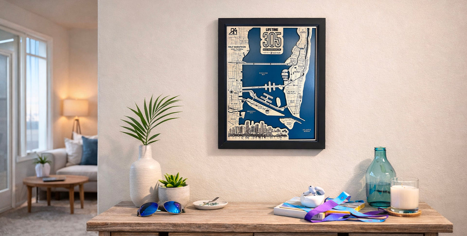 Race Maps | Wooden Map Art | The Art of Endurance