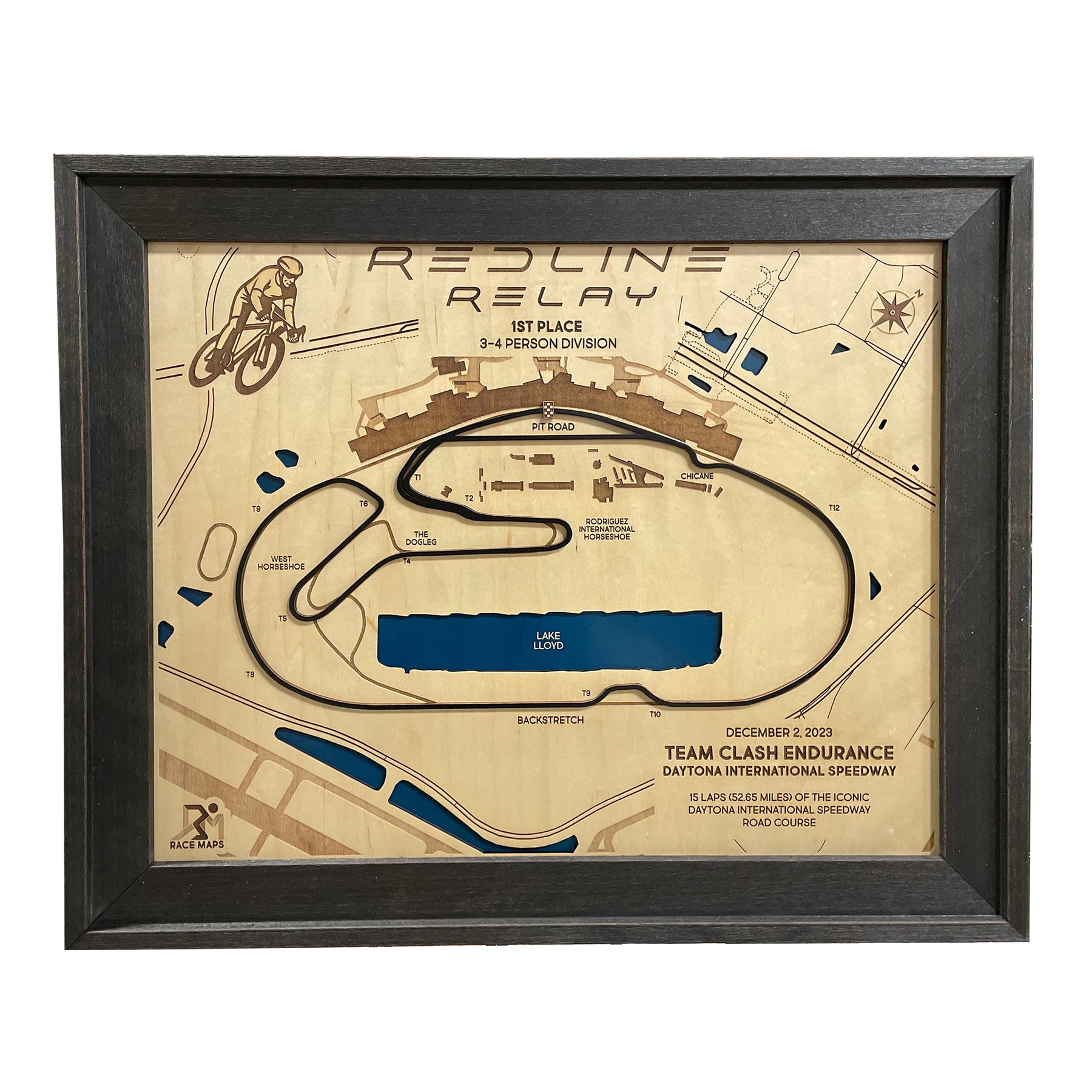Race Maps | Wooden Map Art | Inspired By Your Journey
